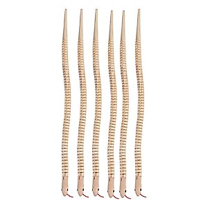 Unfinished Wooden Wiggly Snakes Toy: Jointed Flexible Wood Snake to Paint 6pcs Blank Animal Model for DIY Arts Crafts Birthday Party Favors