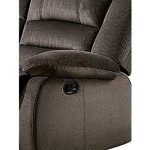 Homelegance Jarita Reclining Loveseat Polyester Fabric Cover, Chocolate