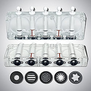 Kolice Commercial 5 Flavors Soft Ice Cream Machine, 3+2 Mixed Flavors Gelato Ice Cream Maker-ETL Certificate, Upper Tanks Refrigerated, Full Transparent Dispenser Set