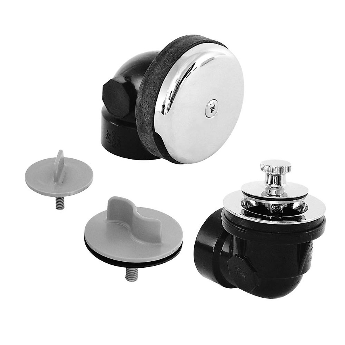 EZ-FLO 1-1/2 Inch Schedule 40 ABS One-Hole Bath Waste, Lift-n-Lock Stopper, 35222