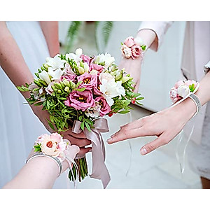Elastic Wrist Corsage Bands, Elastic Wristlets for Wedding Prom Flowers (24 Pieces)