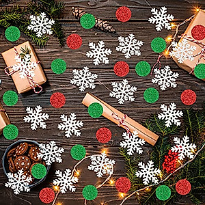 Silver&White Snowflake Table Confetti Winter Wonderland Snowflake Confetti Christmas Table Confetti for Christmas Winter Wonderland Birthday Baby Shower Table Decorations - 200 Pcs