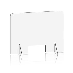 INTELLIMADE - Plexiglass Shield, Sneeze Guard Panel for Desk, Counter and Table, Portable, Clear Acrylic, Multi-Sizes (24" W x 16" H)
