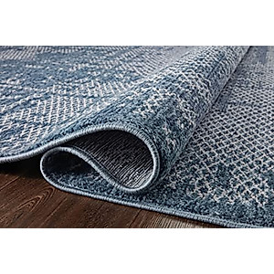 Loloi II Vance Collection VAN-01 Denim / Dove, Traditional 9'-6" x 13'-1" Area Rug