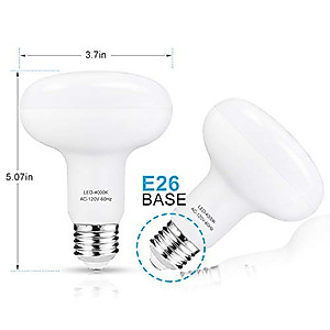 12W BR30 LED lamp (100Watt Equivalent), Natural White 4000K Dimmable 120 Volt 1260 Lumens LED Flood Light Bulb Indoor Outdoor Lighting,E26 Base (4 Pack)