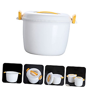 Luxshiny 2pcs Rice Cooker Kitchen Microwave Steamer Dash Egg Cooker Pasta Pot Microwave Veggie Steamer Oven Rice Steamer Steaming Utensils Microwave Soup Plastic Heater Miniature Travel