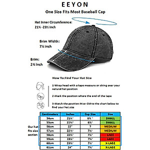 YEANIY Vintage Washed Cotton Lake Blue Baseball Caps Adjustable Unstructured Soft Blank Casual Dad Ball Hats for Men Women