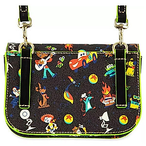 Dooney & Bourke Disney Pixar Crossbody Bag in Multicolor Coated Cotton Leather Metal