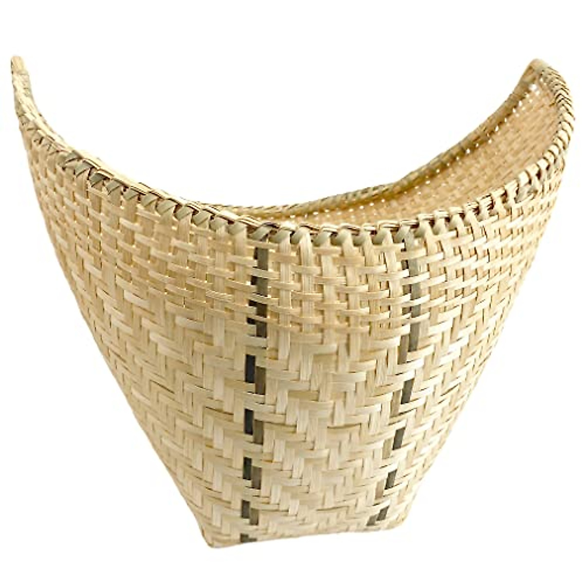 PANWA Satin Weave Sticky Rice Cooking Basket - “NATURAL SCENTED” - Handcrafted THAI Bamboo Wing Design, Large Size with 24x24 Inch Cheesecloth Wrap Included