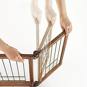 Richell Wide Premium Plus Gate Mini, for Small Dog, Fit Openings from 55” to 72” Wide