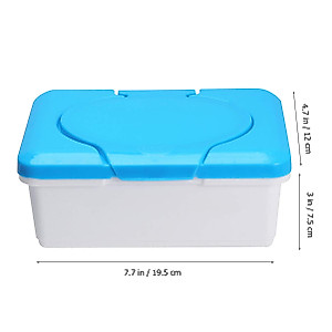 EXCEART 2pcs Wipes Dispenser Dustproof Reusable Wet Wipe Box Travel Baby Wipes Case (Pink+Blue)
