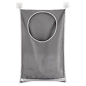 LAPUTA Mesh Laundry Bags- Wall Mounted Large Capacity 30.31" x 19.69" Saves Space Door Hanging Laundry Hamper for Bathroom Bedroom Washroom (Grey, 1)
