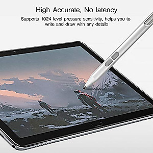 Uogic Pen for Microsoft Surface, Palm Rejection, 1024 Levels Pressure, Flex & Soft HB Nib, Compatible with Surface Pro/Studio/Book/Laptop/Go, Including 2 Spare Nibs & AAAA Battery
