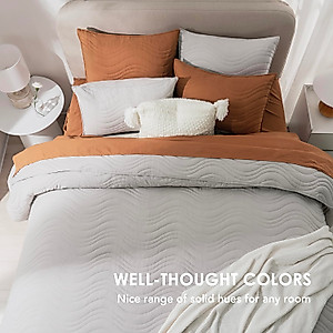 EVERGRACE Oversized Quilt Set 3 Pieces 94" x 96" Queen Bed Quilts Coverlet Soft Full Size Bedding Bedspread Lightweight Quilted Comforter Microfiber, Light Grey