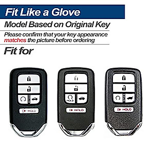 Fit for 2021 2020 Honda Accord Civic CR-V Insight Passport Pilot Smart 5 Buttons A2C81642600 TPU Key Fob Remote Cover Case Shell Glove Pouch Holder Protector Keyless Entry Sleeve Accessory, Blue