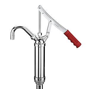 ARES 55000 - Oil Barrel Pump - 2-Piece Telescoping Suction Tube Fits 15-55 Gallon Drums - Designed to Deliver Base Oil, Transmission Oil and Heavier Fluids - Removable Heavy Duty Spout