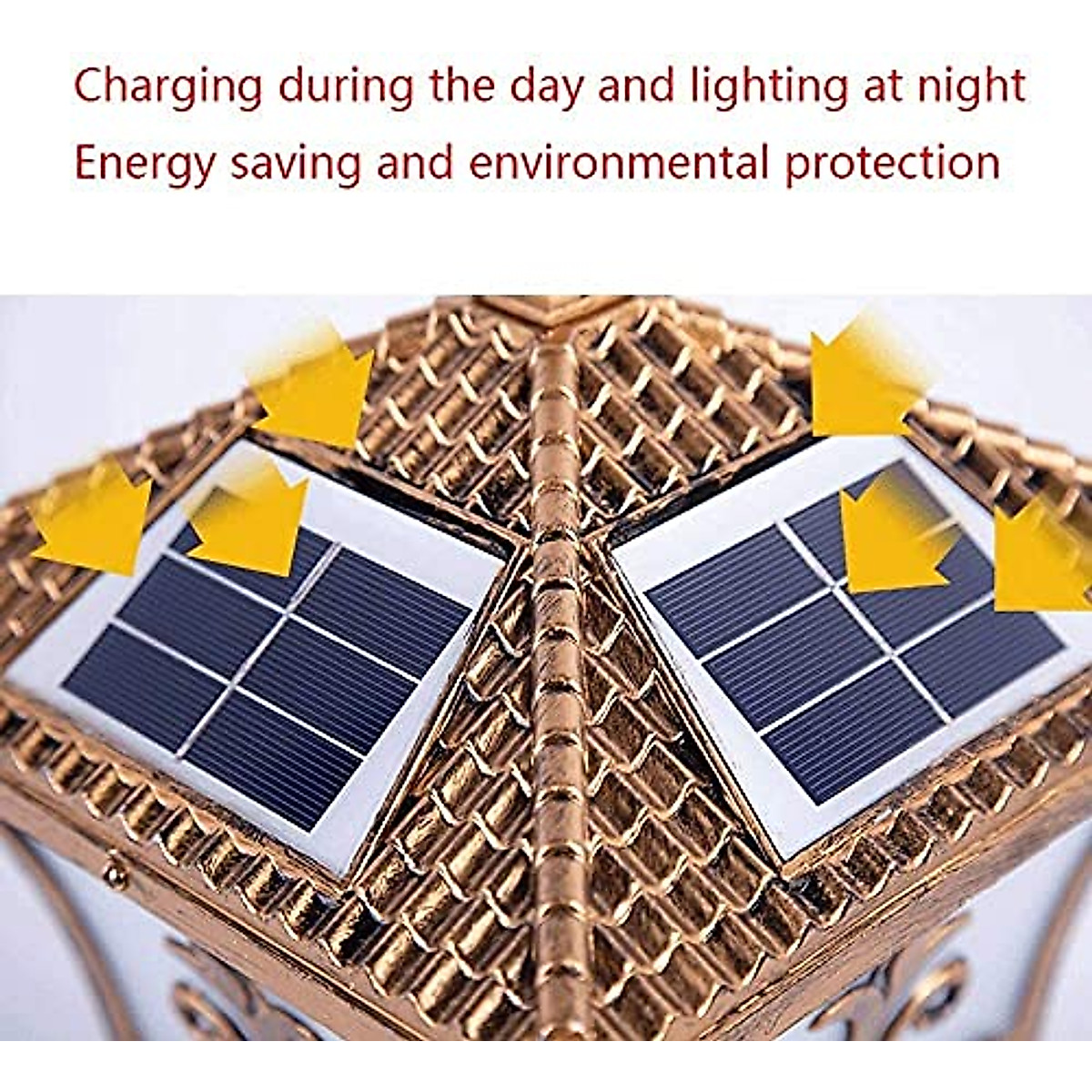 Outdoor Post Light Fixtures Post Lantern Solar Waterproof Column Headlights, Home Garden Community Lawn Lights, Die-cast Aluminum Anti-rust Lighting Lights,acrylic Lamp Shade Landscape Lights