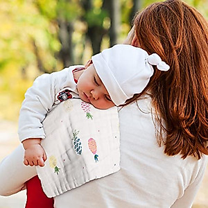 Kenning 30 Pieces Muslin Baby Washcloths for Newborn 10”x10” Soft Absorbent Muslin Burp Cloths Wash Clothes Baby Face Towels for Toddler Boy Girl Shower Gift Baby Registry