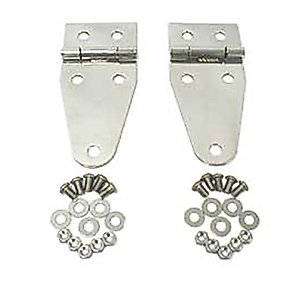 Rugged Ridge 11111.01 Hood Hinge, Stainless Steel; 76-95 Jeep CJ/Wrangler YJ