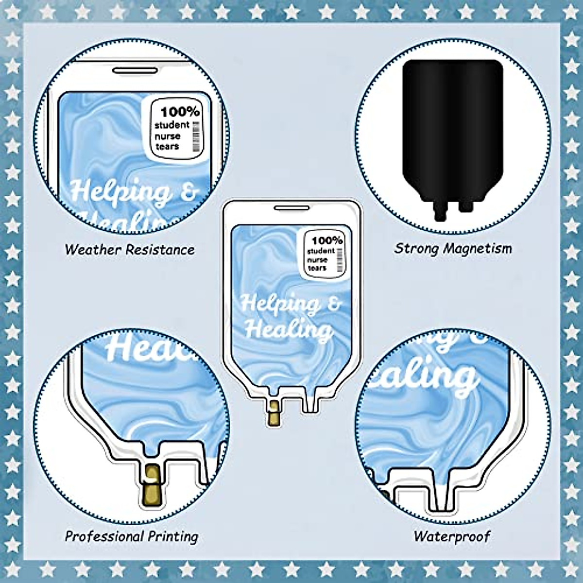 12 Pieces Nurse Refrigerator Magnets Nursing Magnetic Stickers Nursing Stickers Funny Nursing School Essentials Medical Nursing Student Stickers Magnetic Nurse Decal for Refrigerator Laptops Locker