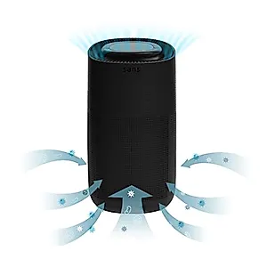 Sans HEPA 13 Air Purifier - Black - 1560ft² Ultra-Quiet Home Air Purifier, Pre-Filter, Activated Carbon, UV-C Light, Protect from Odors, Smoke, Pollutants, Allergens, Dust, Dander, Harmful Chemicals