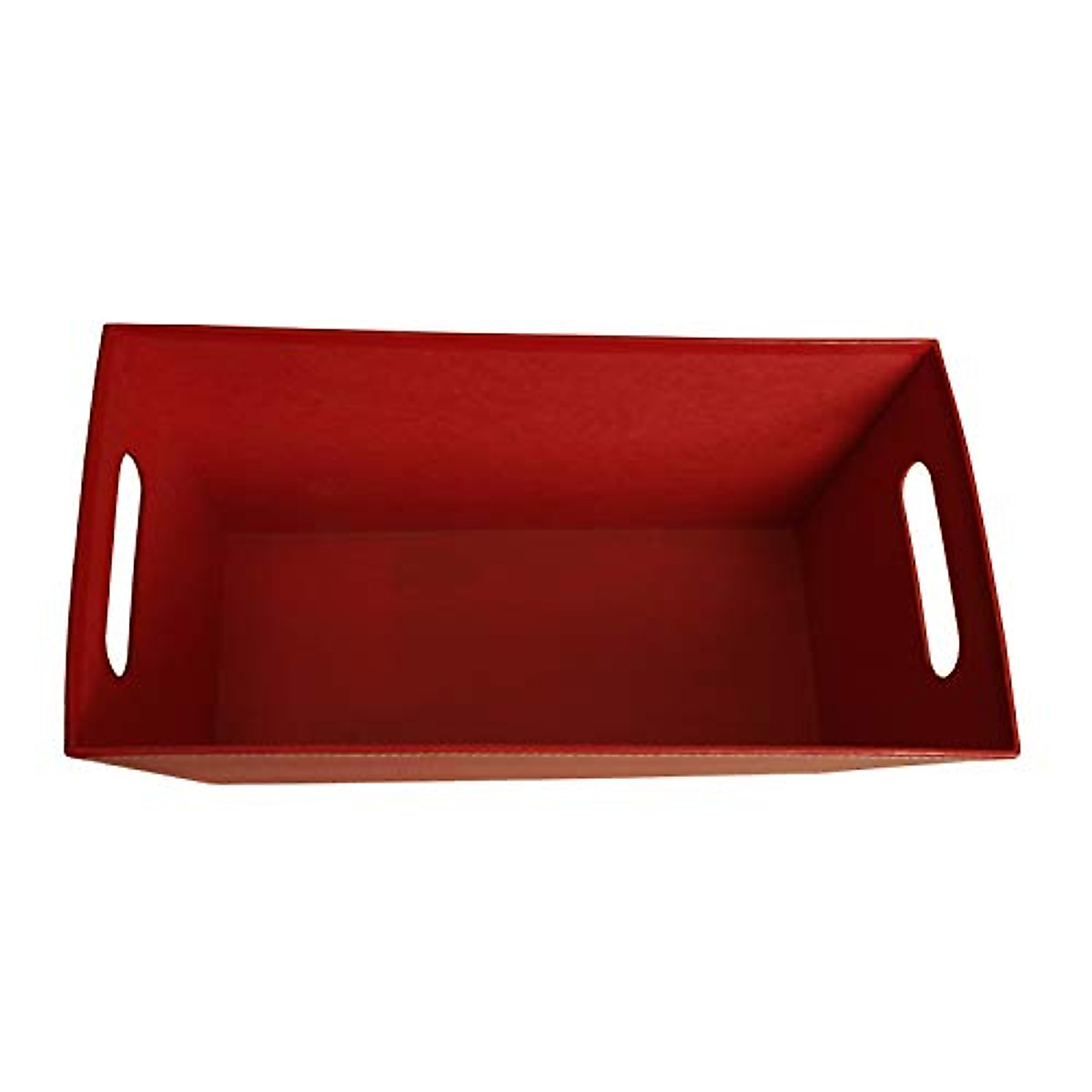 Wald Imports Red Paperboard 13" Decorative Storage/Organizer Basket