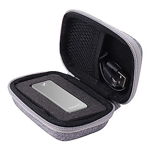 Aenllosi Hard Carrying Case Replacement for Sabrent Rocket Nano 1TB 2TB 512GB USB 3.2 10Gb/s External Aluminum SSD (Grey)