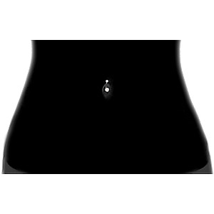 Ritastephens 14k White Gold Heart Created Opal Belly Navel Ring Cubic Zirconia