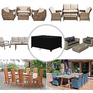 TopIdea Patio Furniture Covers 72" L x 36" W x 28" H Waterproof Outdoor 600D Patio Table Covers Rectangle Couch Cover Weatherproof Furniture Covering for Deck Lawn and Backyard 180x90x70cm