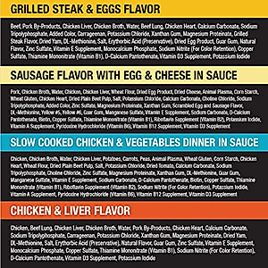 CESAR HOME DELIGHTS Adult Wet Dog Food & Classic Loaf in Sauce Breakfast & Dinner Variety Pack, (24) 3.5 oz. Easy Peel Trays