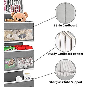 SHALORY 2 Pack Over The Door Hanging Organizer, Wall Mount Storage Hanging Organizer with 4 Large Capacity Pockets and PVC Pockets for Storage Cosmetics, Toys, and Sundries, etc（Grey）