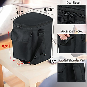 TXEsign Travel Carrying Case for Bose S1 Pro/Bose S1 Pro+, Slip Cover Case with Shoulder Strap &Accessory Pocket, Portable Carry Bag Holder w Handle Strap for Bose Speaker (Black)