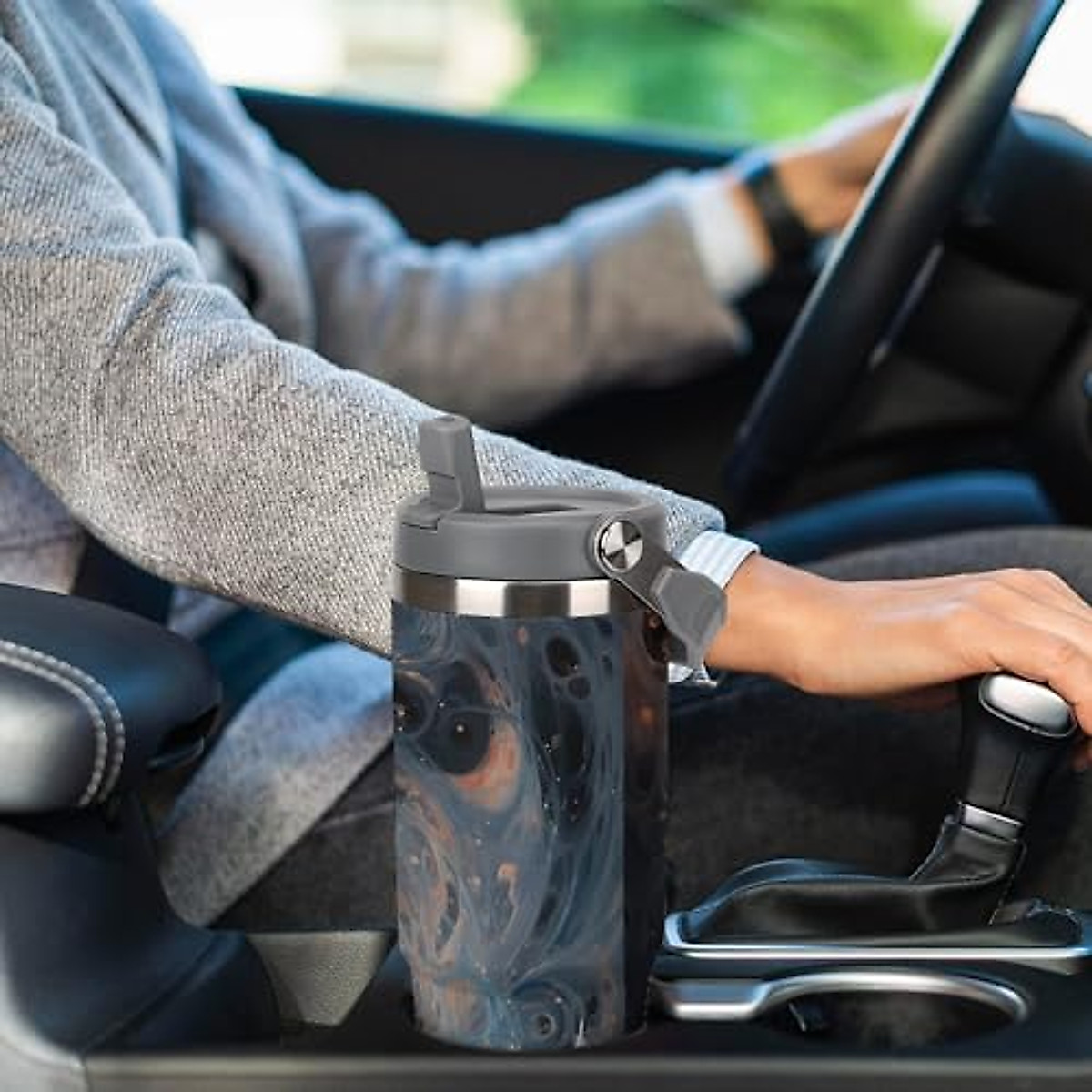 SYJTGDE Large Capacity Car Cup Black Hole in Space Fashionable Upgrade Car Cup Advanced And Beautiful Travel Cup