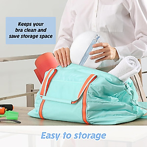 cobee Large Bra Washing Bags for Laundry, 2 Pack Ball Shape Mesh Wash Bag For Bras with Zipper, Women Lingerie Bags for Washing Machine/Washer(Pink and Blue)