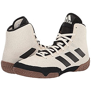 adidas Men's Tech Fall 2.0 Wrestling Shoe, Chalk White/Black/Gum, 9.5
