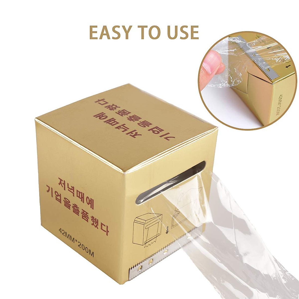 CICITOYWO Disposable Eyebrow Tattoo Plastic Wrap Preservative Saran Barrier Film Microblading Supplies Lips Permanent Make Up Cling Wrap Cover Tape Roll Transparent 2 PCS