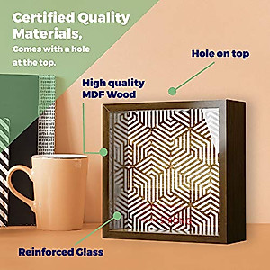 Gifts for Runners Men | 6x6x2 Wooden Shadow Box for The Male Runner | Gift for Female Runner | Ironman Triathlete | Marathon Runners Victory Men | Ideas for Athletes Hanger Sports Poster Triathlon