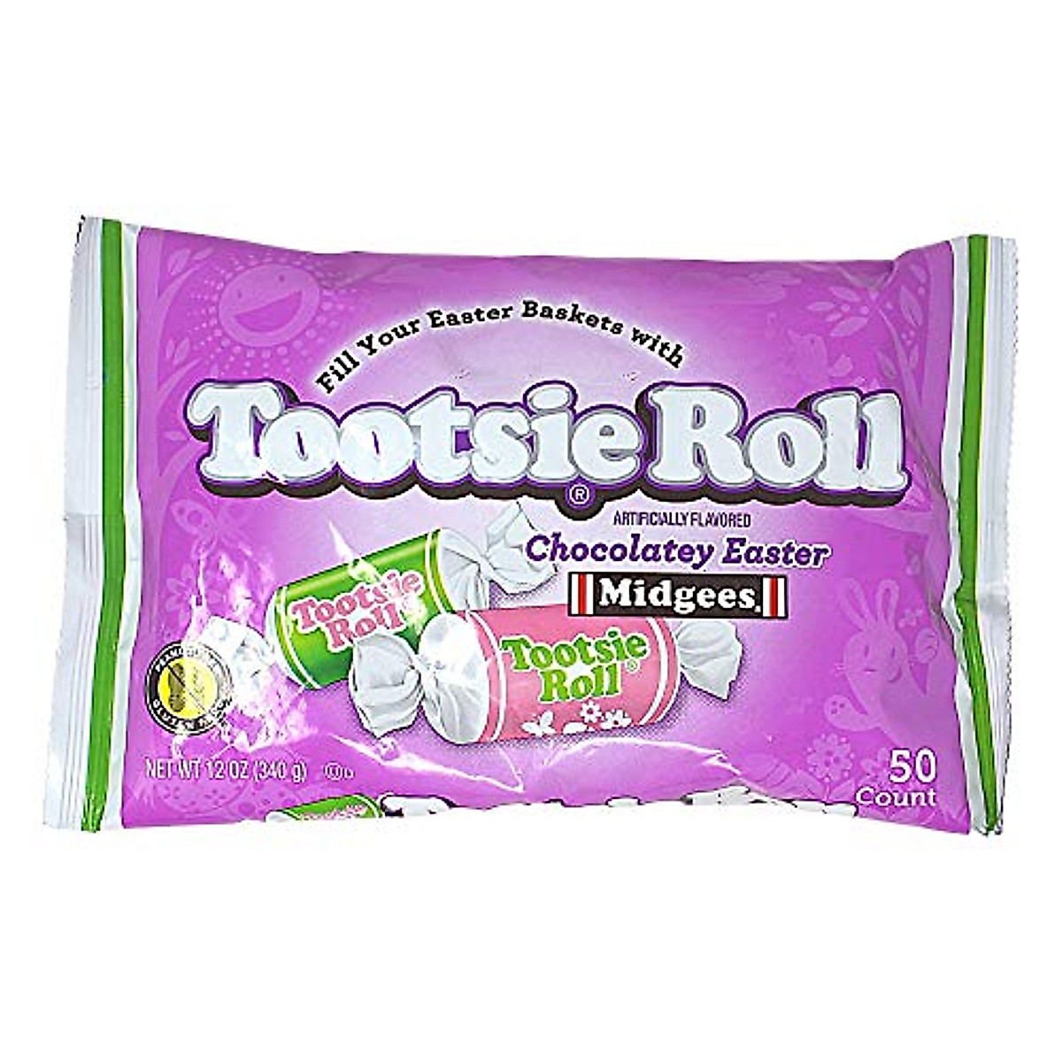 Tootsie Roll Chocolatey Midgees Easter Candy, 50 Count, 12 oz Bag