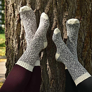 Maggie's Organic Natural Cotton Ragg Purple Socks for Men & Women - One Pair Large Size Purple 10-13