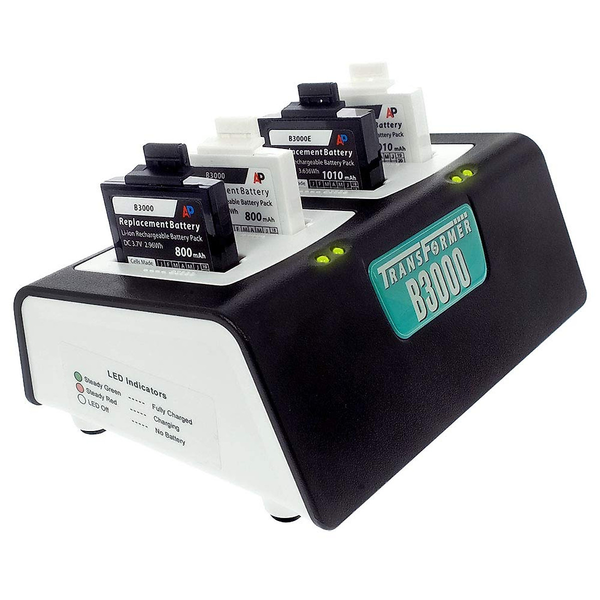 Artisan Power 4-Bay Battery Charger Transformer for Vocera B3000 | USB Type C Power Supply and LED Lights | Compatible with Battery Models 230-01977, 230-01980, 230-02020 and 230-02021