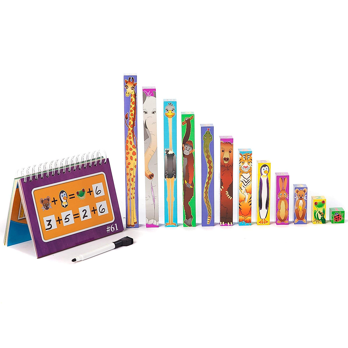 Fat Brain Toys Inchimals - Animal-Themed Measuring Blocks, Math Learning, Ages 3+