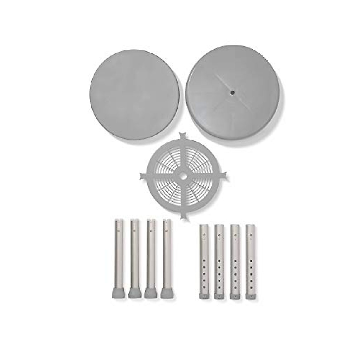 Medline Durable Aluminum Frame, Round Shower Stool, White, Supports up to 300lbs