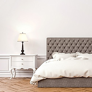 Globe Electric 12398 Set of Two 27" Table Lamps, Bronze Finish, Beige Shades