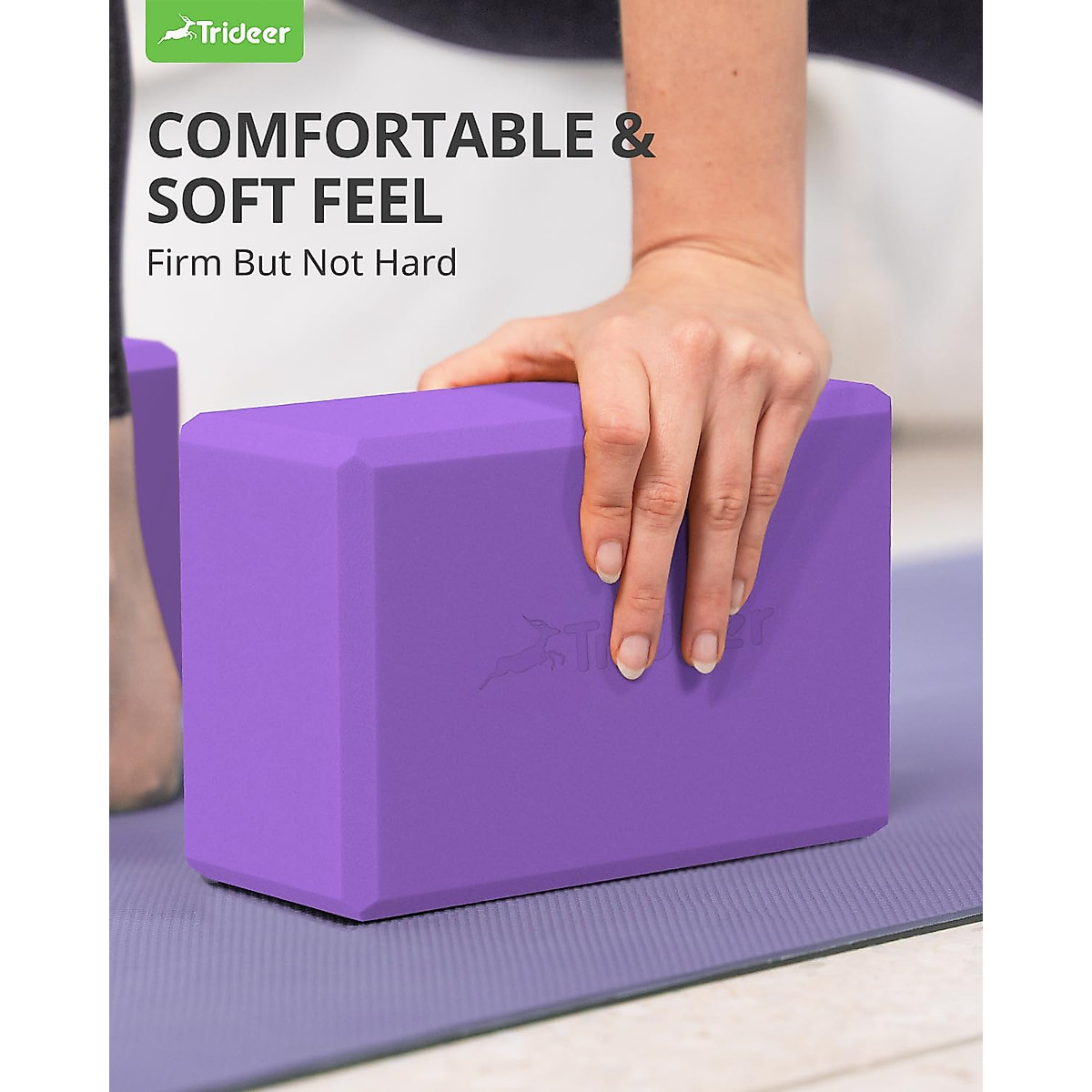 Trideer Yoga Blocks 2 Pack Purple