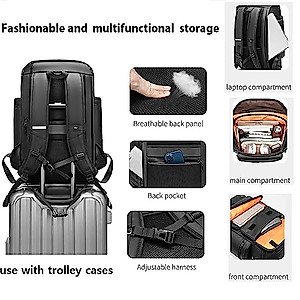 DBNAU Travel Backpack for Men, 50L Carry on Backpack with Separate Shoe Compartment, 17 inch Laptop Backpack, Large Weekender Bag, Flight Approved Waterproof Durable Luggage Bag