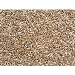 KOECKRITZ 9’x12’ Beige Area Rug. Frieze Plush Textured Carpet for Residential or Commercial use. Approximately 1/2" Thick with Binding.