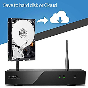 XMARTO H.265 10CH 4K Ultra HD WiFi Security NVR DVR Recorder w. Dual WiFi Routers in,Long Range WiFi, G3 Auto WiFi Relay, Support 10-Cameras,Cloud Storage,Alexa (NO HDD, WNP810/ WNQ58/ WNQ28)