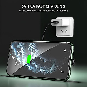 Lenink 180 Degree USB C Cable Compatible with Samsung S10, S9, S8, Charging Cable Type C Fast Charge Gaming Cable with Double Suction Cups (1.2m / 3.9ft)