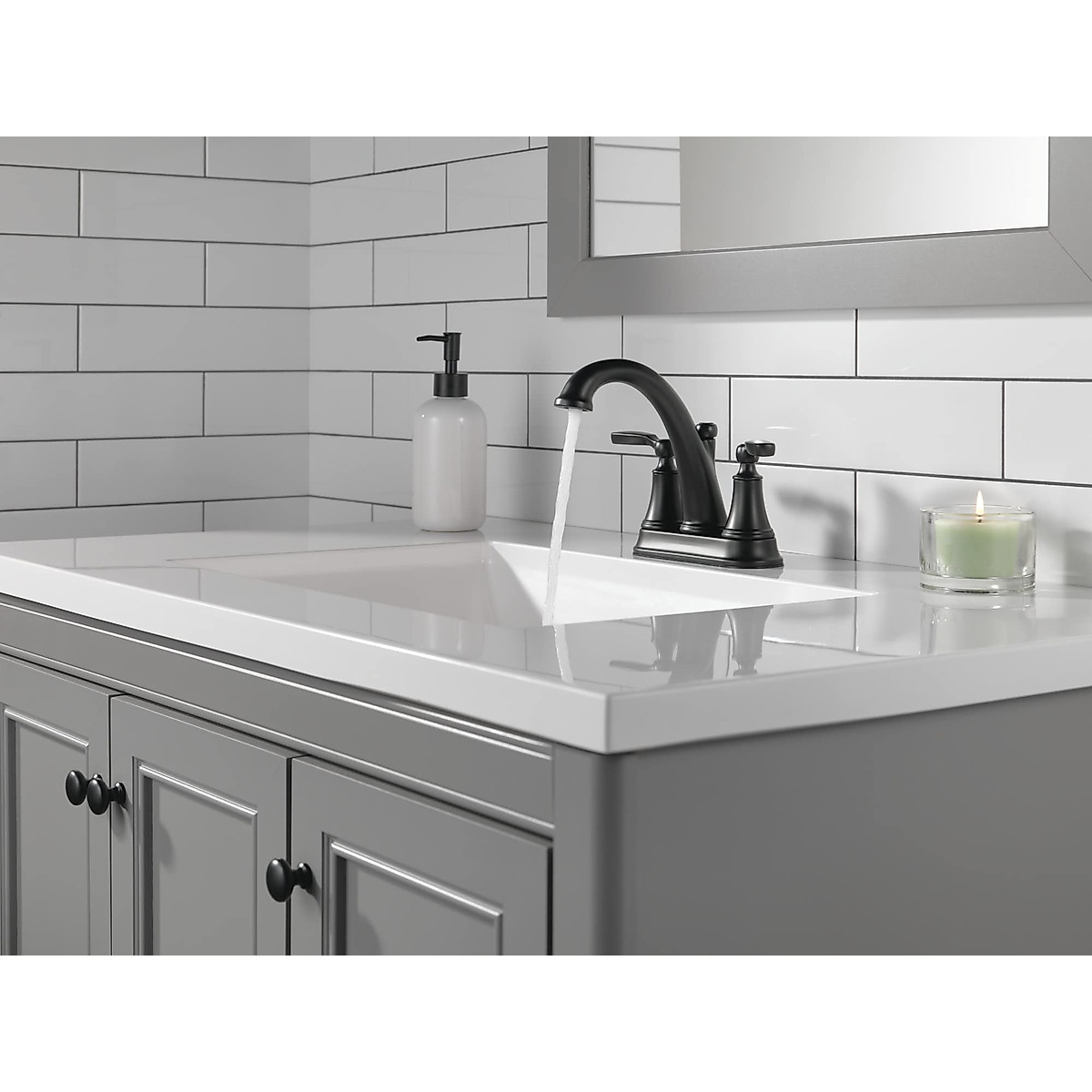 Delta Faucet 2532LF-BLTP Woodhurst Bath Faucet, Matte Black