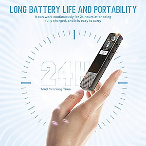 64GB Digital Voice Recorder, COCONISE Audio Recorder with 3072Kbps HD Recording, Voice Activated Recorder for Lecture with MP3 Player, A-B Loop Playback, Password, Accelerate Function